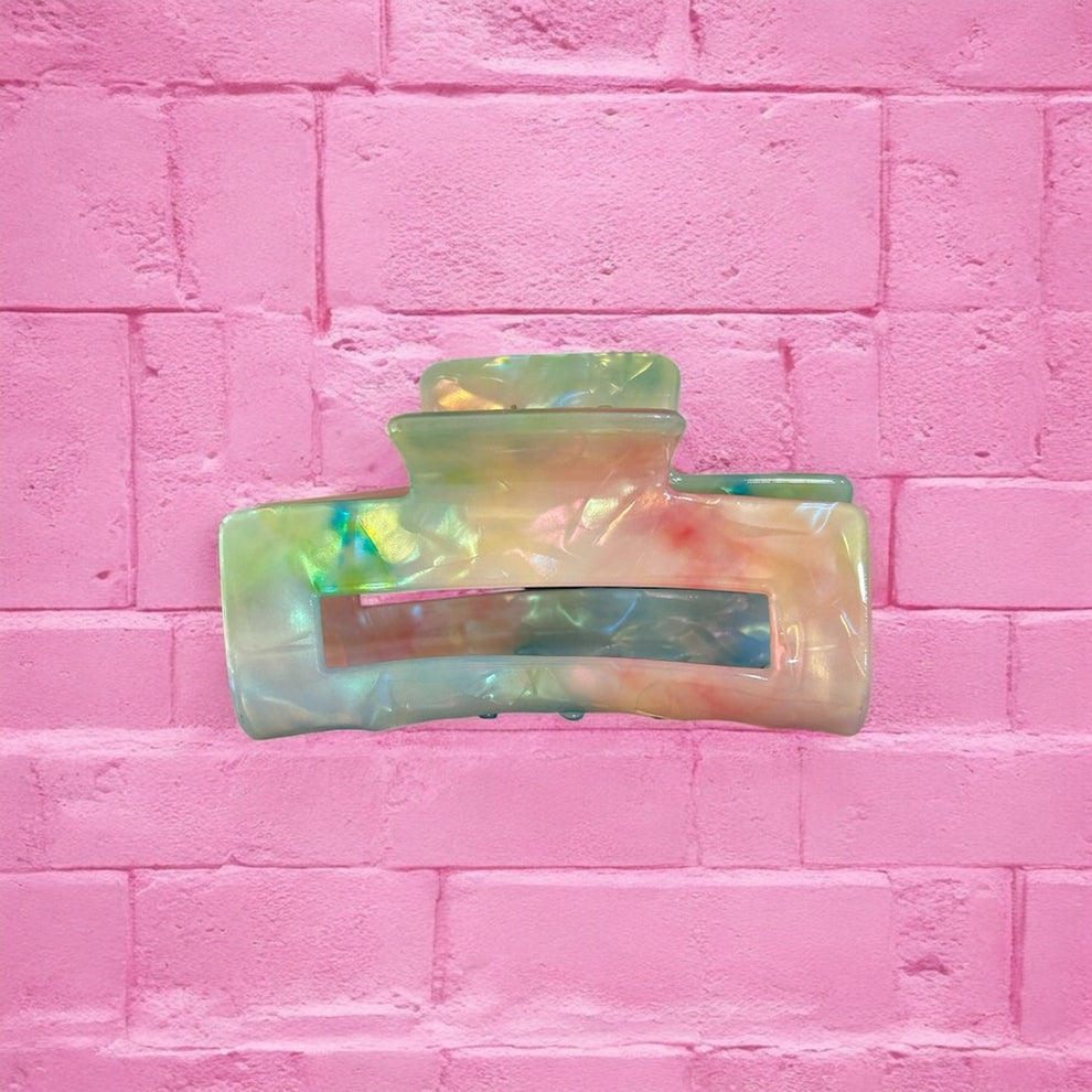 Rainbow claw clip – Rock Petal Spirit